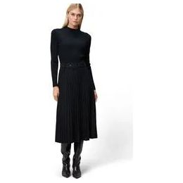 Strickkleid Zero "Damen Strickkleid mit Faltenrock", Damen, Gr. 40, Normalgrößen, schwarz beauty, Strick, Obermaterial: 75% Viskose, 25% Polyamid. Ärmelfutter: ohne Futter., unifarben, figurbetont lang, eng, Kleider, Gürtel