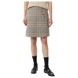 Wickelrock comma, Damen, Gr. 40, mid braun check, Web, Obermaterial: 63% Polyester, 34% Viskose, 3% Elasthan, kariert, regular fit kurz, Röcke, mit Karo-Muster