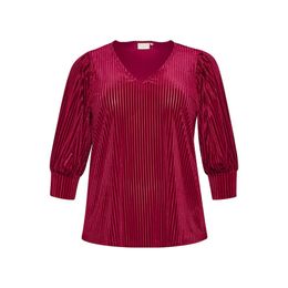 Kaffe CURVE Shirt 'Cacanna' Damen Größe XL bordeaux / kirschrot