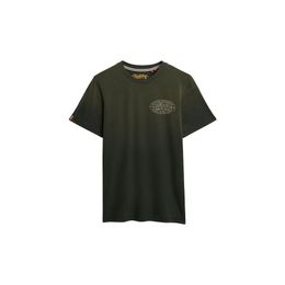 Superdry T-Shirt Herren Größe XXL taupe / dunkelgrün