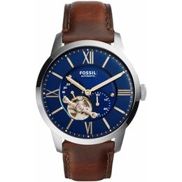 Fossil Automatikuhr 'Townman' Herren Größe One Size braun / silbergrau