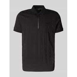 BOSS Green Relaxed Fit Poloshirt mit Strukturmuster Modell 'MIRROR'
