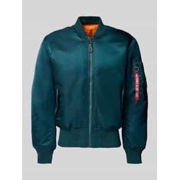 Alpha Industries Bomberjacke mit Stehkragen und Pattentaschen