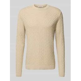 Only & Sons Regular Fit Strickpullover mit Strukturmuster Modell 'KALLE'
