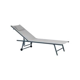 Beliani 2er-Set Gartenliege SORONI in Grau | Gr.: onesize