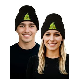 The Grinch Strickmütze Wintermütze Wollmütze Beanie Mütze in schwarz | Gr.: onesize