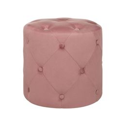 Beliani Pouf COROLLA in Rosa - (W) 40 x (H) 40 x (L) 40 cm | Gr.: onesize