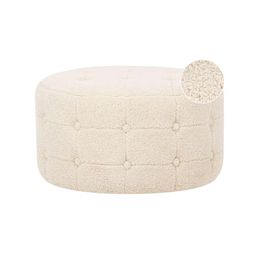 Beliani Pouf TAMPA in Beige - (W) 55 x (H) 30 x (L) 55 cm | Gr.: onesize