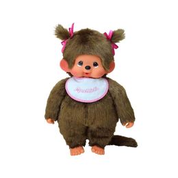 Classic Mädchen 45 cm | Monchhichi Puppe | mit original rosa Lätzchen | Gr.: onesize