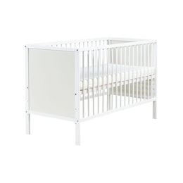 Beliani Babybett ZAMA in Weiß - (W) 65 x (H) 84 x (L) 122 cm | Gr.: onesize
