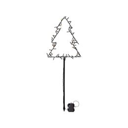 STAR TRADING Weihnachtsleuchte mit Erdspieß ‚Spiky‘, batteriebetrieben, outdoor in Schwarz | Gr.: onesize