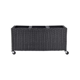 Beliani Indoor Blumentopf BELLIS in Schwarz - (W) 82 x (H) 40 x (L) 28 cm | Gr.: onesize