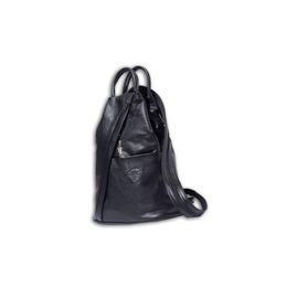 Leder Cityrucksack, Schultertasche Florence Rucksack, Tasche schwarz ca. 26cm | Gr.: onesize
