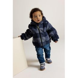 Noppies Winter Jacke Omachi - Reversible in Check Pattern - Blue | Gr.: 80