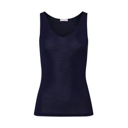 Hanro Top Woolen Silk in Night Blue | Gr.: L