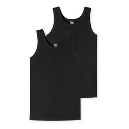 Schiesser Tank-Tops 2er-Pack Basic Kids in Schwarz | Gr.: 152