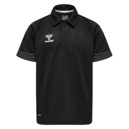 Hummel Polo Raglan&auml;rmel Hmllead Kinder in BLACK | Gr.: 140
