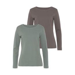 Vivance Langarmshirt in mint, taupe | Gr.: 48/50