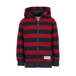 Band of Rascals Kapuzenpullover " Striped Zip " in rot | Gr.: 140