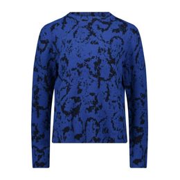 BETTY & CO BETTY & CO Strickpullover mit Stehkragen in Blue/Black | Gr.: 38