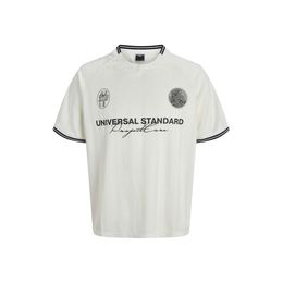 Jack & Jones JACK & JONES Junior T-Shirt 'Cover Retro Football' in weiß | Gr.: 164