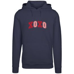 F4NT4STIC Hoodie xoxo Varsity College Style Valentinstag in marineblau | Gr.: XXL