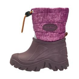 Playshoes Winter-Bootie meliert in beere | Gr.: 24/25