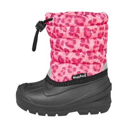 Playshoes Winter-Bootie Leo-Print in pink | Gr.: 26/27