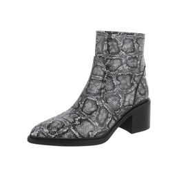 Ital-Design High Heel in Schwarz und Grau | Gr.: 36