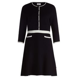 Vera Mont Strickkleid mit Rundhalsausschnitt in Schwarz/Weiß | Gr.: M