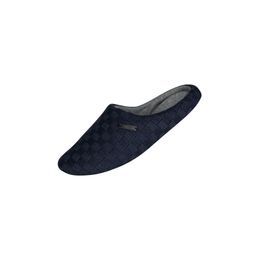 Camano Slipper cosy checked 1er Pack warm & cozy in dark saphire | Gr.: 45/46