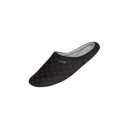 Camano Slipper cosy checked 1er Pack warm & cozy in Schwarz | Gr.: 41/42