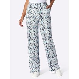 Sieh an! Freizeithose in ecru-marine-bedruckt | Gr.: 38