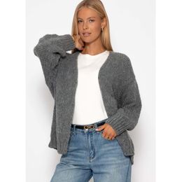 SASSYCLASSY Oversize Cardigan in Dunkelgrau | Gr.: L