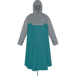 Normani Outdoor Sports Regenponcho Quibd&oacute; in Grau/Petrol | Gr.: S/M