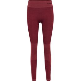 Hummel Leggings Hmlclea Multisport Damen in CABERNET/APPLE BUTTER MELANGE | Gr.: S