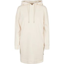 Shirtkleid Urban Classics "Urban Classics Damen Ladies Organic Oversized Terry Hoody Dress", Damen, Gr. S, US-Größen, beige (sandweiß), 100% Baumwolle, unifarben, Klassisch, oversize, ohne Ausschnitt, Kleider
