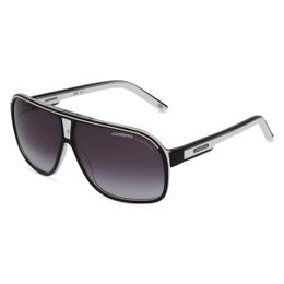 Carrera GRAND PRIX 2 | Herren-Sonnenbrille | Fassung: Vollrand, Quadratisch, Acetat, Schwarz Weiß | Glasfarbe: Grau Verlaufend