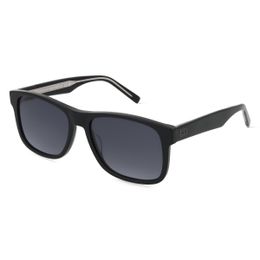 Tommy Hilfiger TH 2073/S | Herren-Sonnenbrille | Fassung: Vollrand, Quadratisch, Acetat, Schwarz | Glasfarbe: Grau