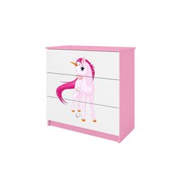 Höffner Kommode Einhorn rosa/pink Maße (cm): B: 81 H: 80,5 » Höffner
