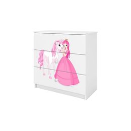 Höffner Kommode Prinzessin und Pferd weiß Maße (cm): B: 81 H: 80,5 » Höffner