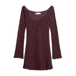Bershka Kleid Damen Gr&ouml;&szlig;e 36 aubergine Winterkleid