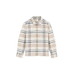 WE Fashion Hemd Jungen Größe 122/128 beige / blau / kastanienbraun