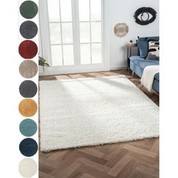 MyFlair Hochflor-Teppich &raquo;My Shaggy&laquo; rechteckig 37 mm H&ouml;he Shaggy, Uni-Farben, leicht gl&auml;nzend, Microfaser, extra flauschig beige Polypropylen (PP)