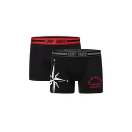 CAMP DAVID Boxershorts »casual« 2er Pack, mit elastischem Logo-Bund black black XXL XXL BOXERSHORT von CAMP DAVID im coolen 2er Pack