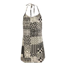 Nasty Gal Petite Kleid Damen Gr&ouml;&szlig;e 40 beige / schwarz Sommerkleid