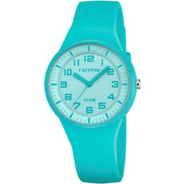 Calypso Watches Quarzuhr »Trendy« Armbanduhr, Damenuhr, analog hellblau-hellblau Angesagte Kinderarmbanduhr