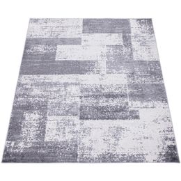 Paco Home Teppich »Bari 873« rechteckig 13 mm Höhe Kurzflor, Patchwork Design, Used-Look grau Obermaterial: 90% Polypropylen, 10% Polyester B : 200...