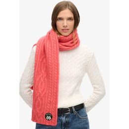 Superdry Strickschal »CABLE LUXE KNIT SCARF« Cord Pink