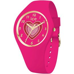 Ice Watch ICE-WATCH Quarzuhr »ICE fantasia - Love - Small - 3H« Armbanduhr, Damenuhr, analog, Herz, Silikonarmband pink Schöne Armbanduhr für Damen